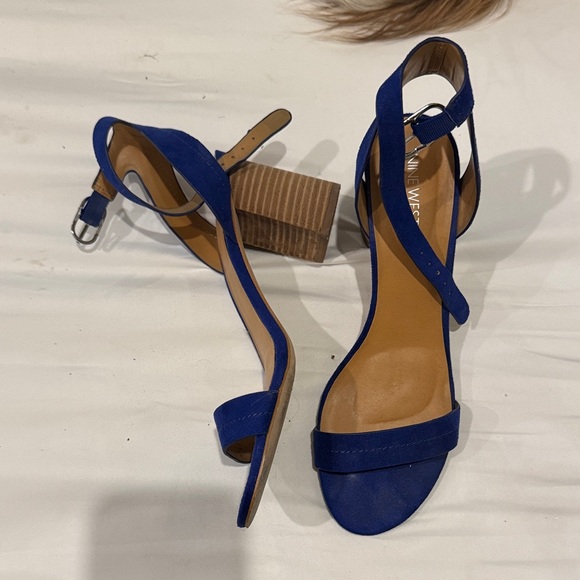 Nine West | Shoes | Nine West Blue Strappy Heels | Poshmark